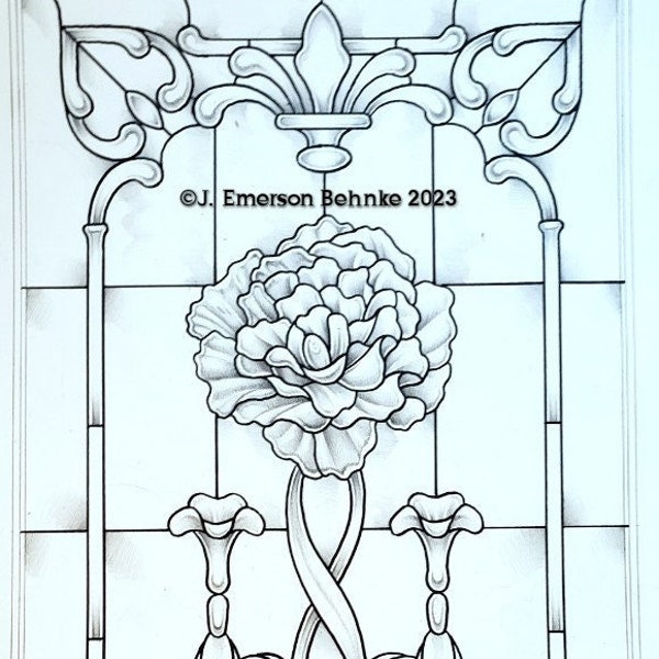 Carnation Stained Glass - Etsy