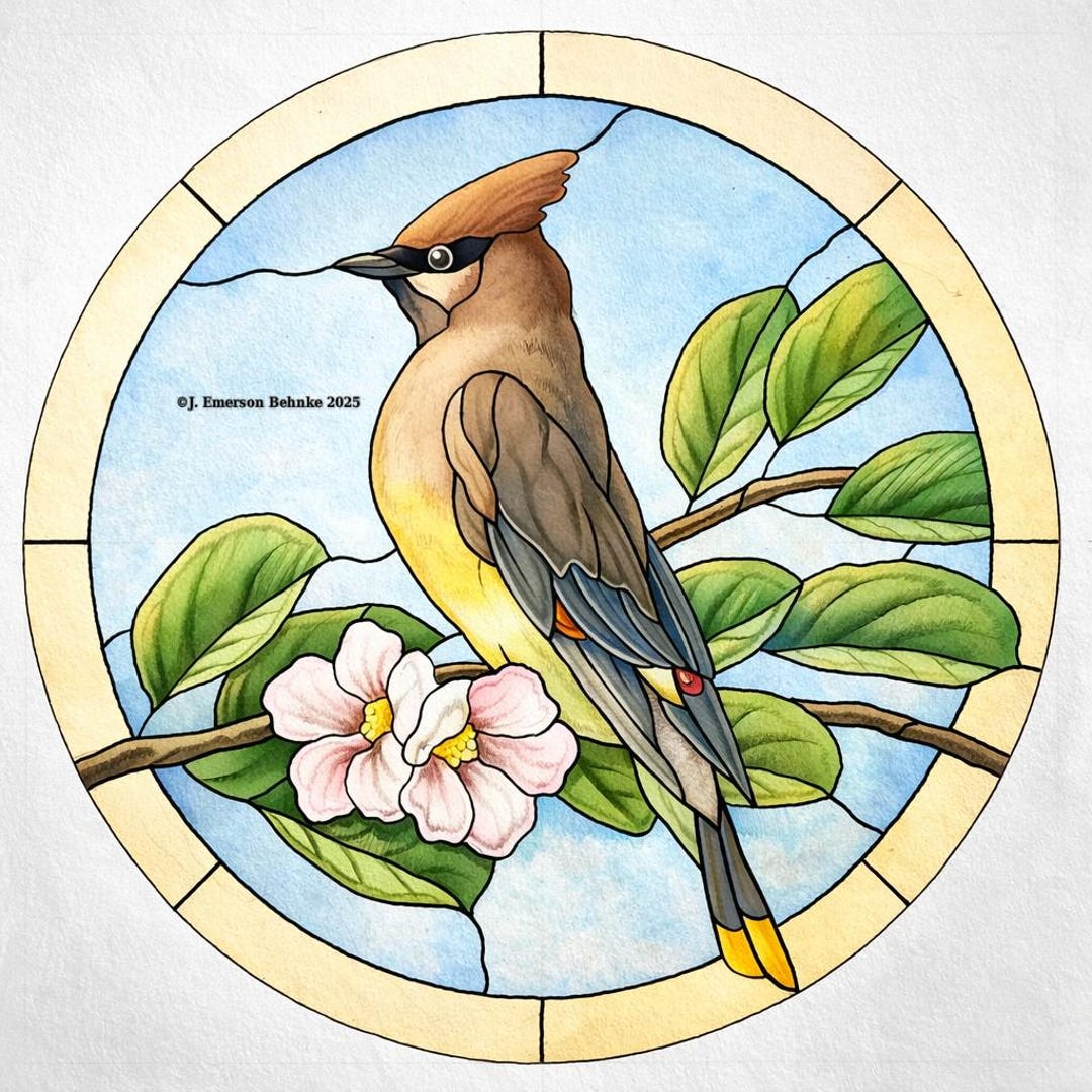 Cedar Waxwing (DIGITAL.PDF.JPG) - Etsy