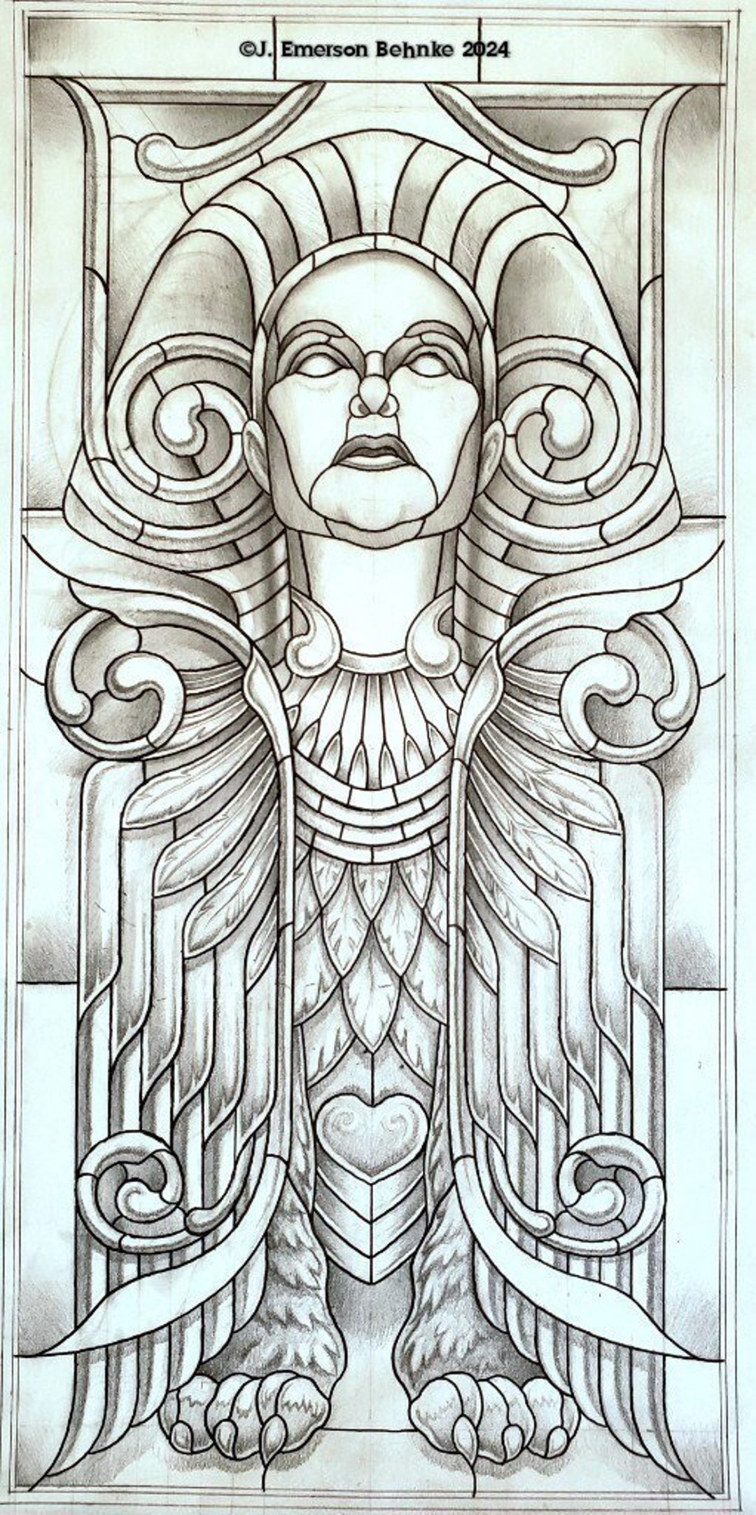 Art Deco Sphinx (DIGITAL.PDF) - Etsy