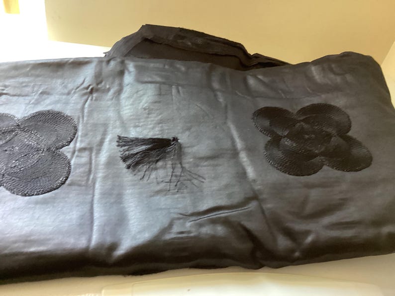 African Embroidered Black Brissi Fabric/ Cloth( Funeral Cloth/formal ...
