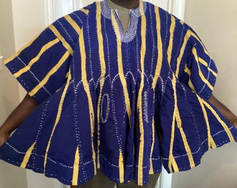 Authentic Hand Stitched Northern Ghana Batakari/ Fugu Smock - Etsy