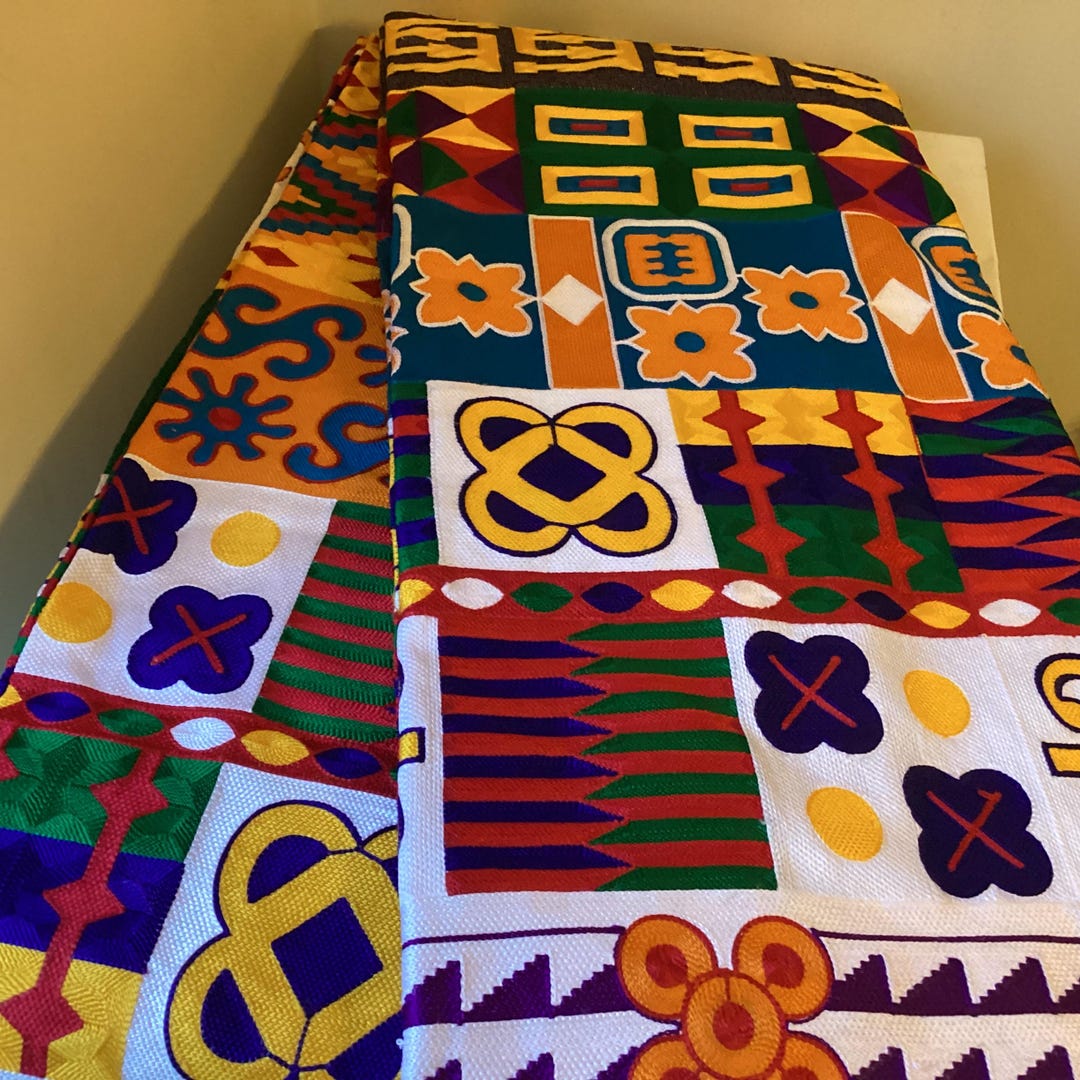 Men's Kente Cloth: Sonna Otumfour Traditional Knit Fabric, 4 Yards - Etsy