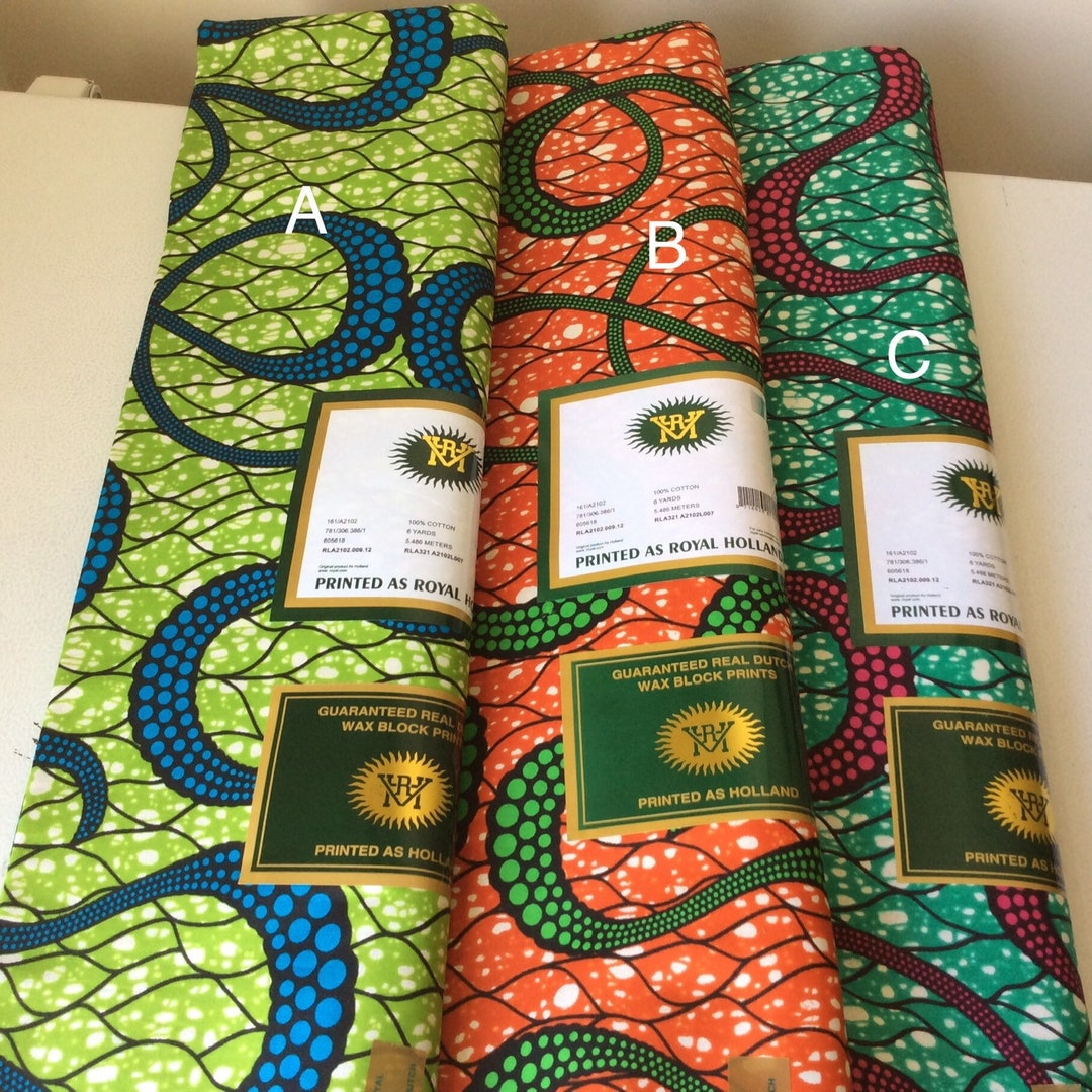 Royal Block Wax Print. - Etsy