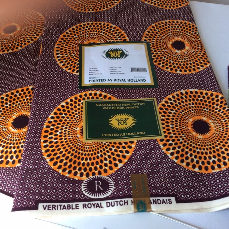 Guaranteed Royal Dutch Holland Wax Block Print. - Etsy