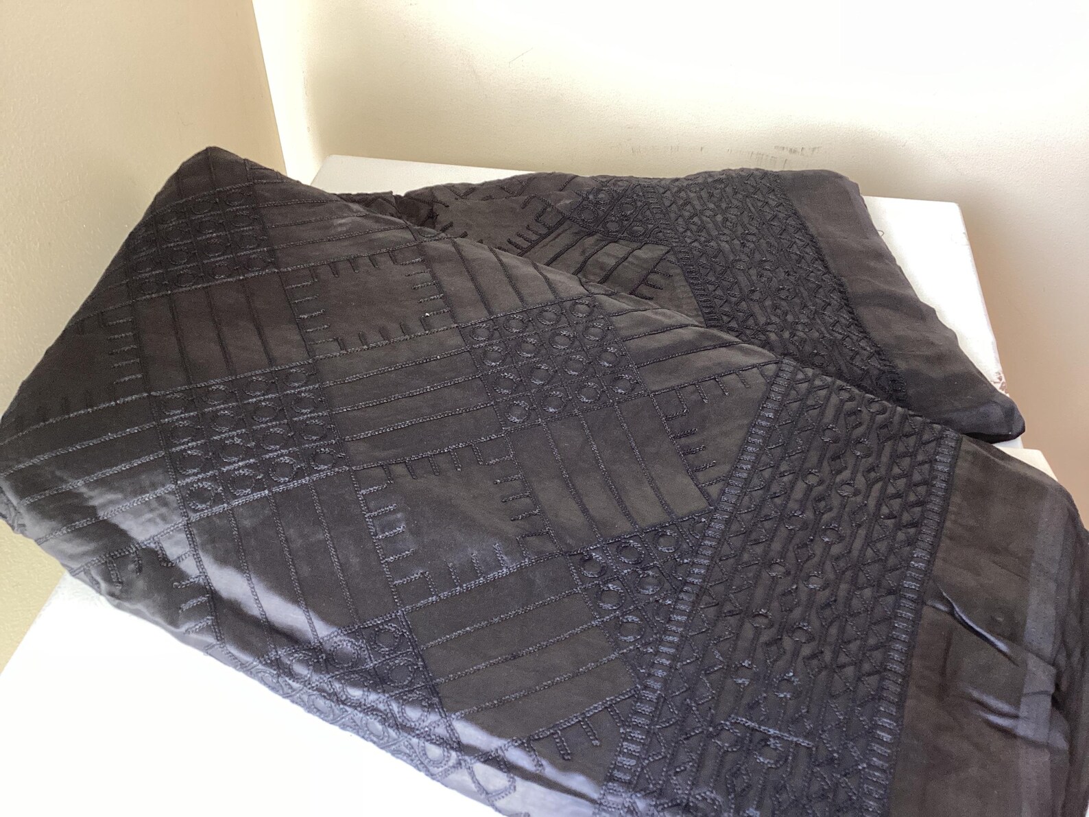 African Embroidered Black Brissi Fabric(funeral Cloth/formal Wear. - Etsy