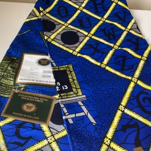 African Ankara ABC Design Wax Print - Etsy