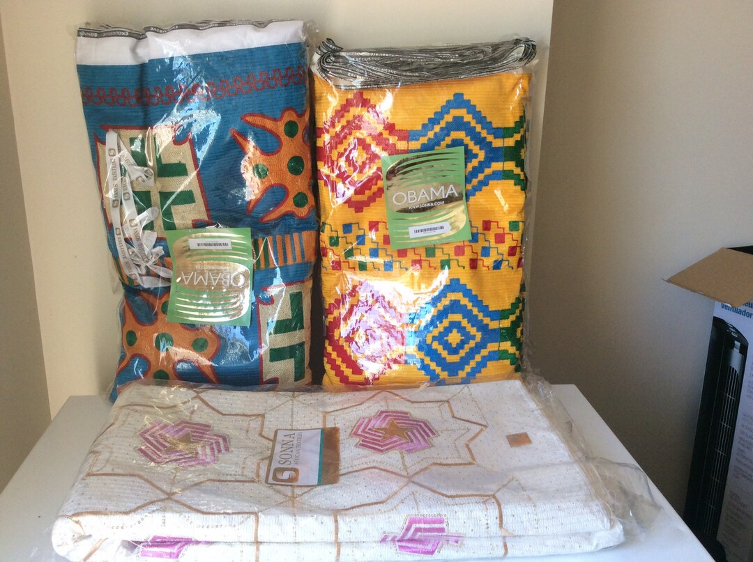 Like Kente.”obama” Embroidered Knit Design Fabric Cloth.unisex. - Etsy