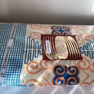 Embroidered Seersucker Sonna Gold Fabric - Etsy
