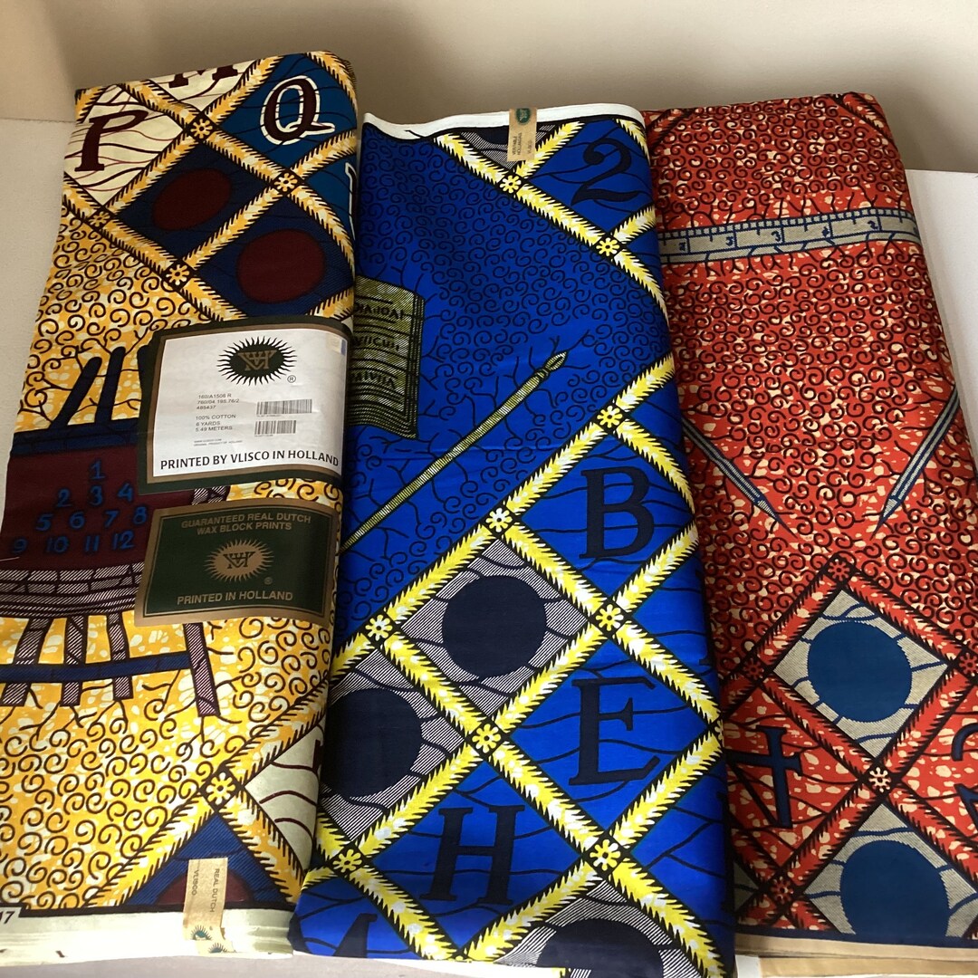 African Ankara ABC Design Wax Print - Etsy