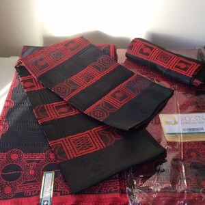 Red & Black Seersucker Sonna Holland Wax Print. - Etsy