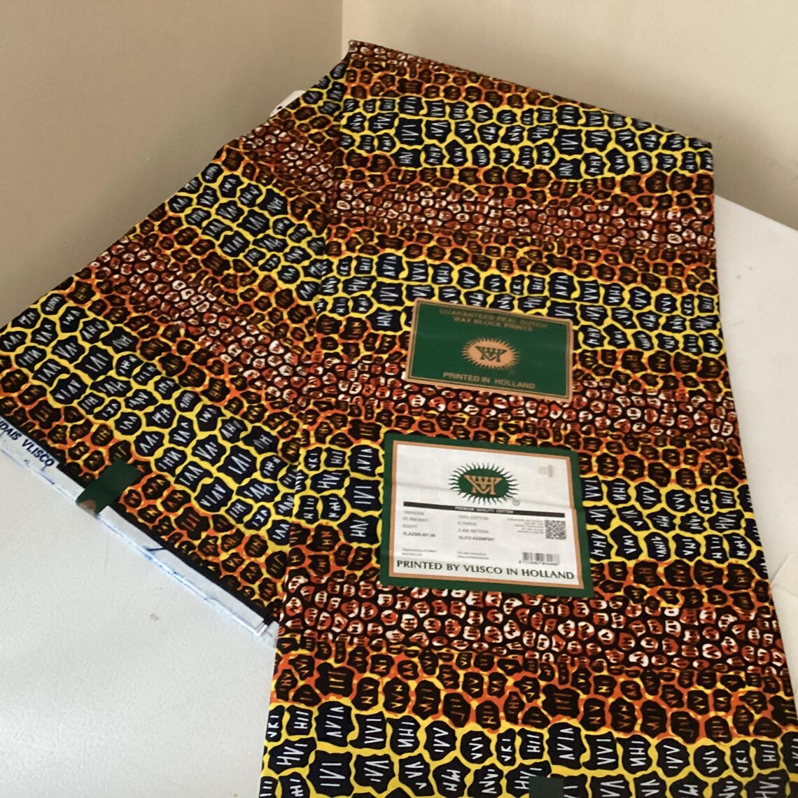 African Wax Print Fabric 100% Cotton Gravel Pattern/6yds. - Etsy