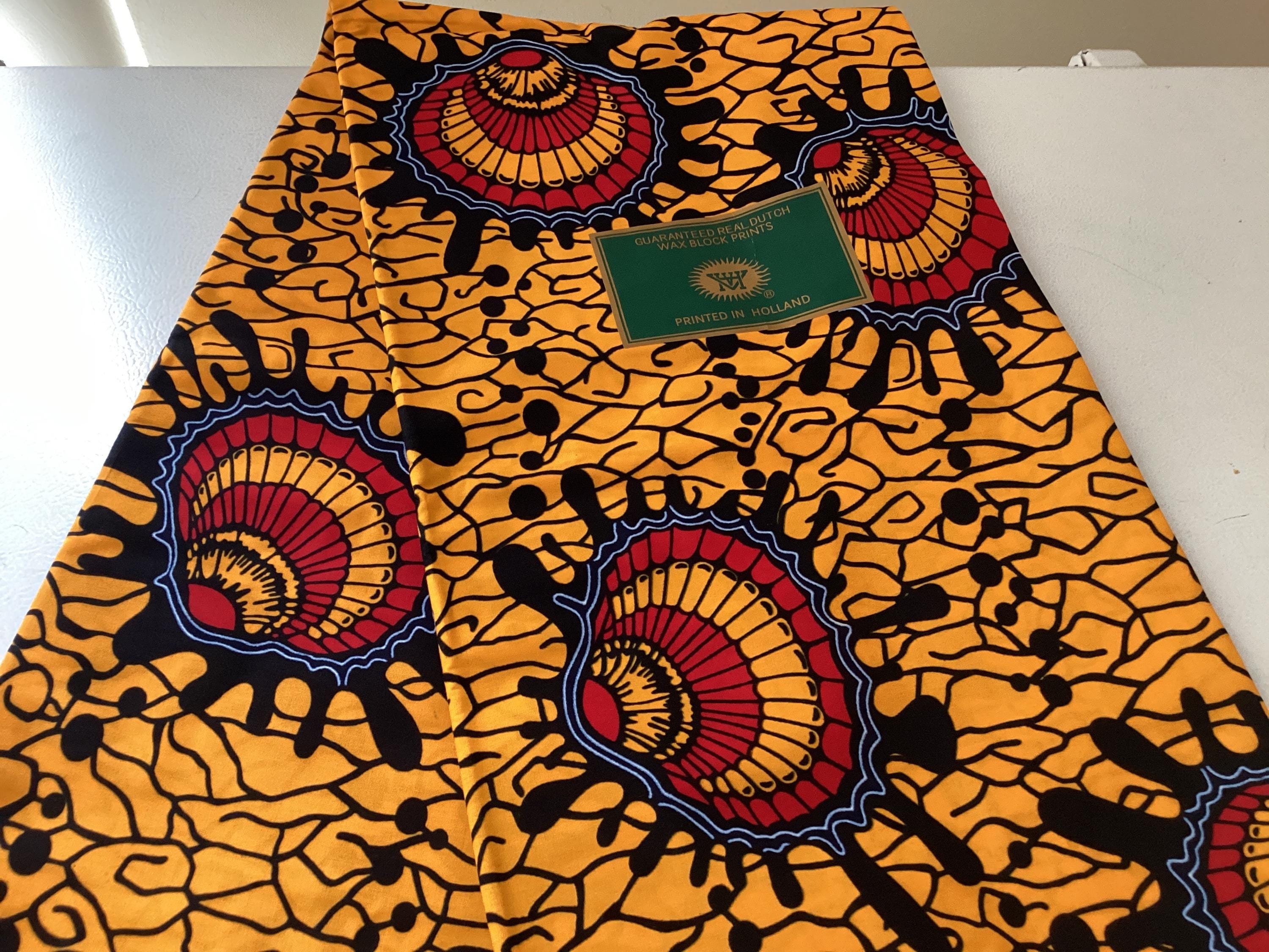 Real Dutch Wax Block Print: Hollandais Veritable Fabric - Etsy