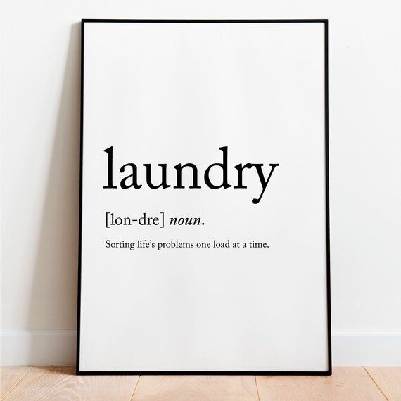 Laundry Definition Print Dictionary Print Definition Print - Etsy UK