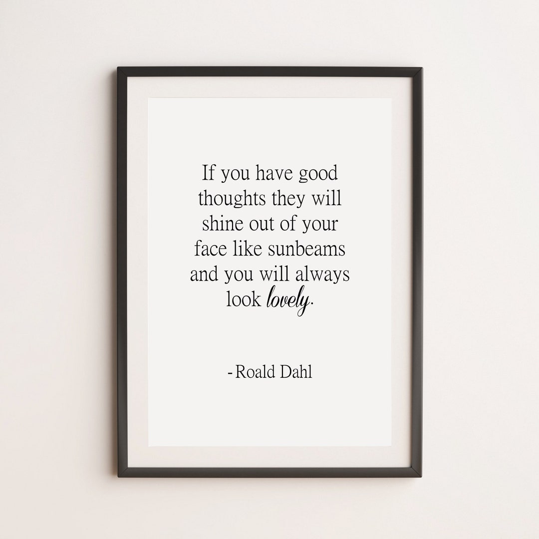 Roald Dahl Quote Print: Inspirational Wall Art - Etsy UK