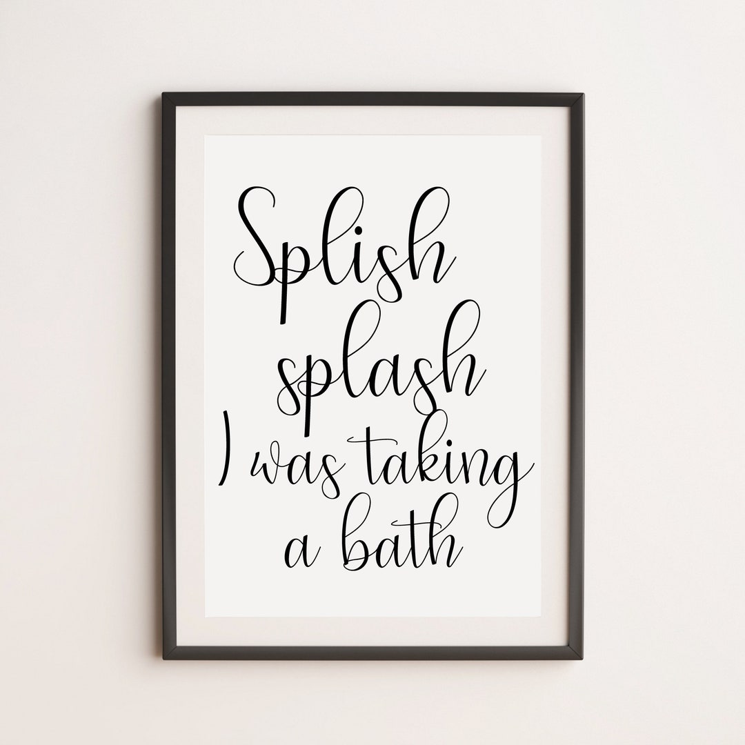 Splish Splash Bathroom Print: Modern Wall Art - Etsy UK