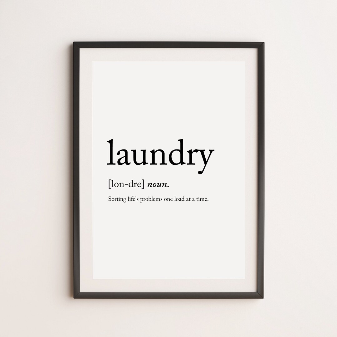 Laundry Definition Print, Dictionary Print, Definition Print, Utility ...