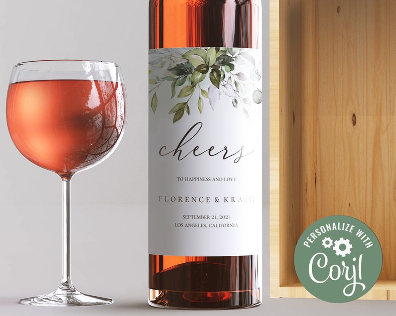 Wine Label Template Editable Wine Label DIY Wine Bottle - Etsy