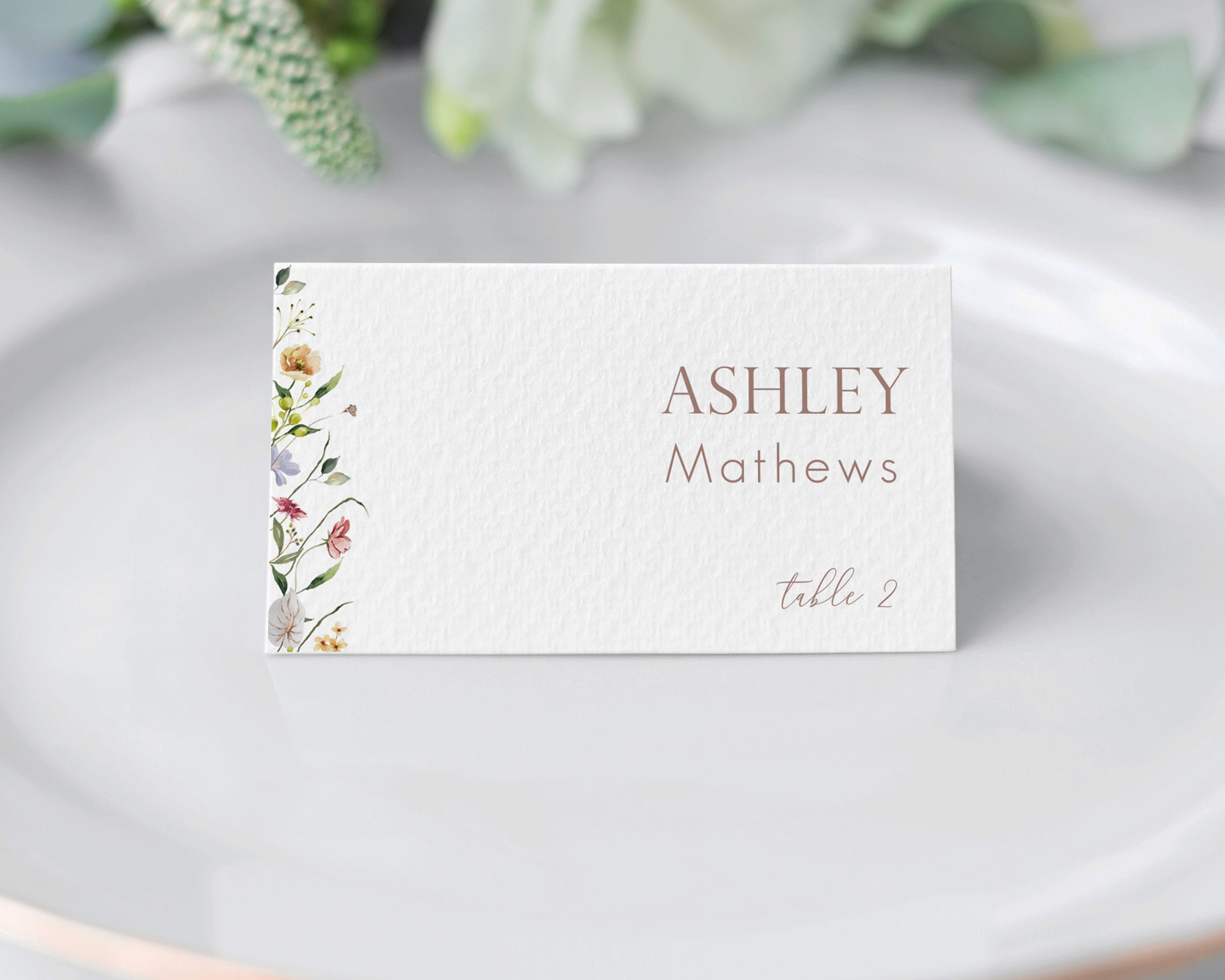 Place Card Editable Template Modern Minimalist Place Card - Etsy