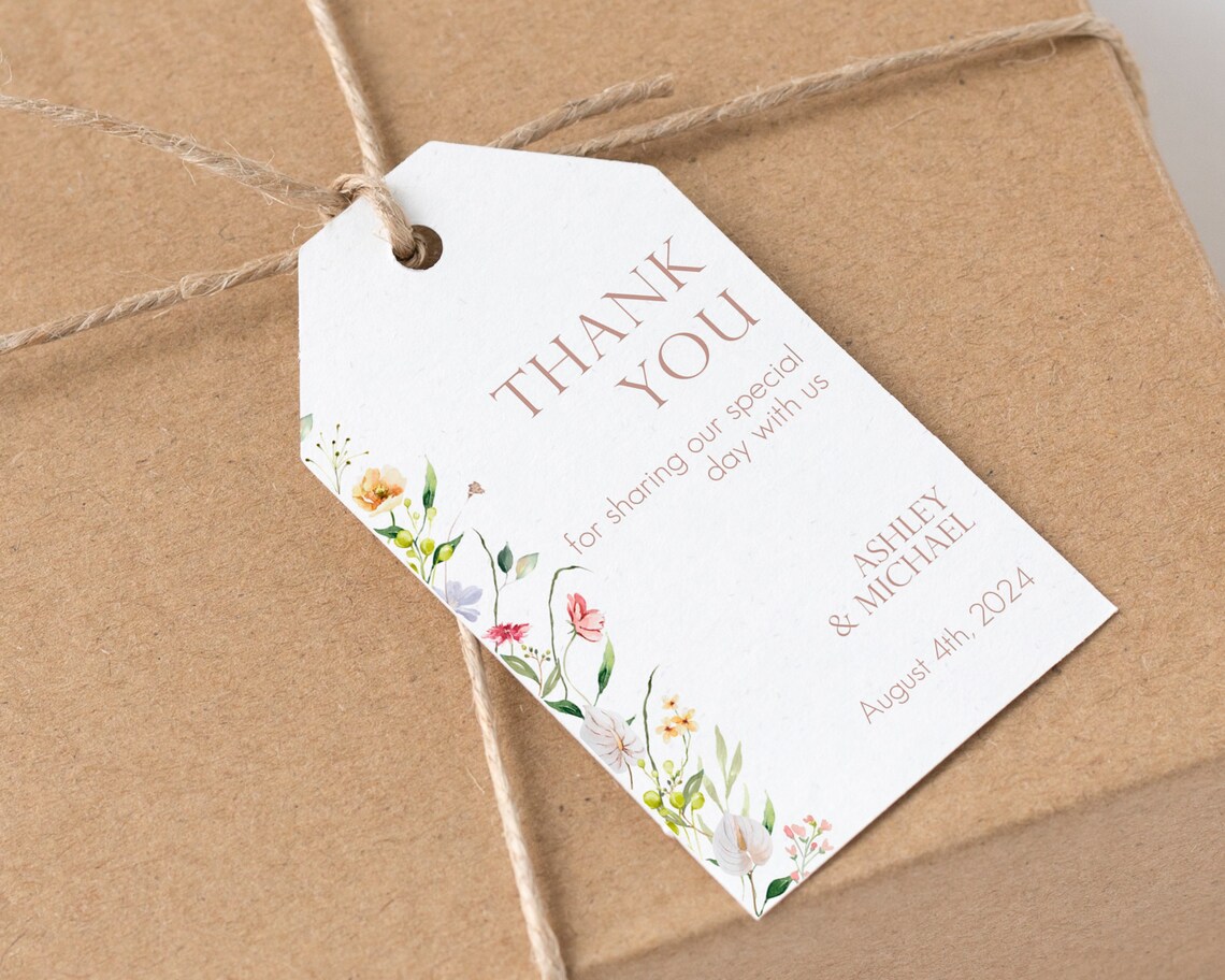 Gift Tag Editable Template Thank You Tag Template Printable - Etsy