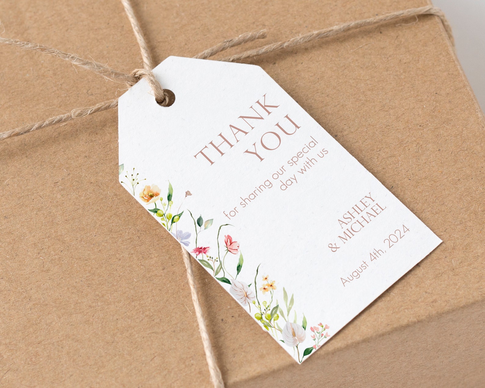 Gift Tag Editable Template Thank You Tag Template Printable - Etsy