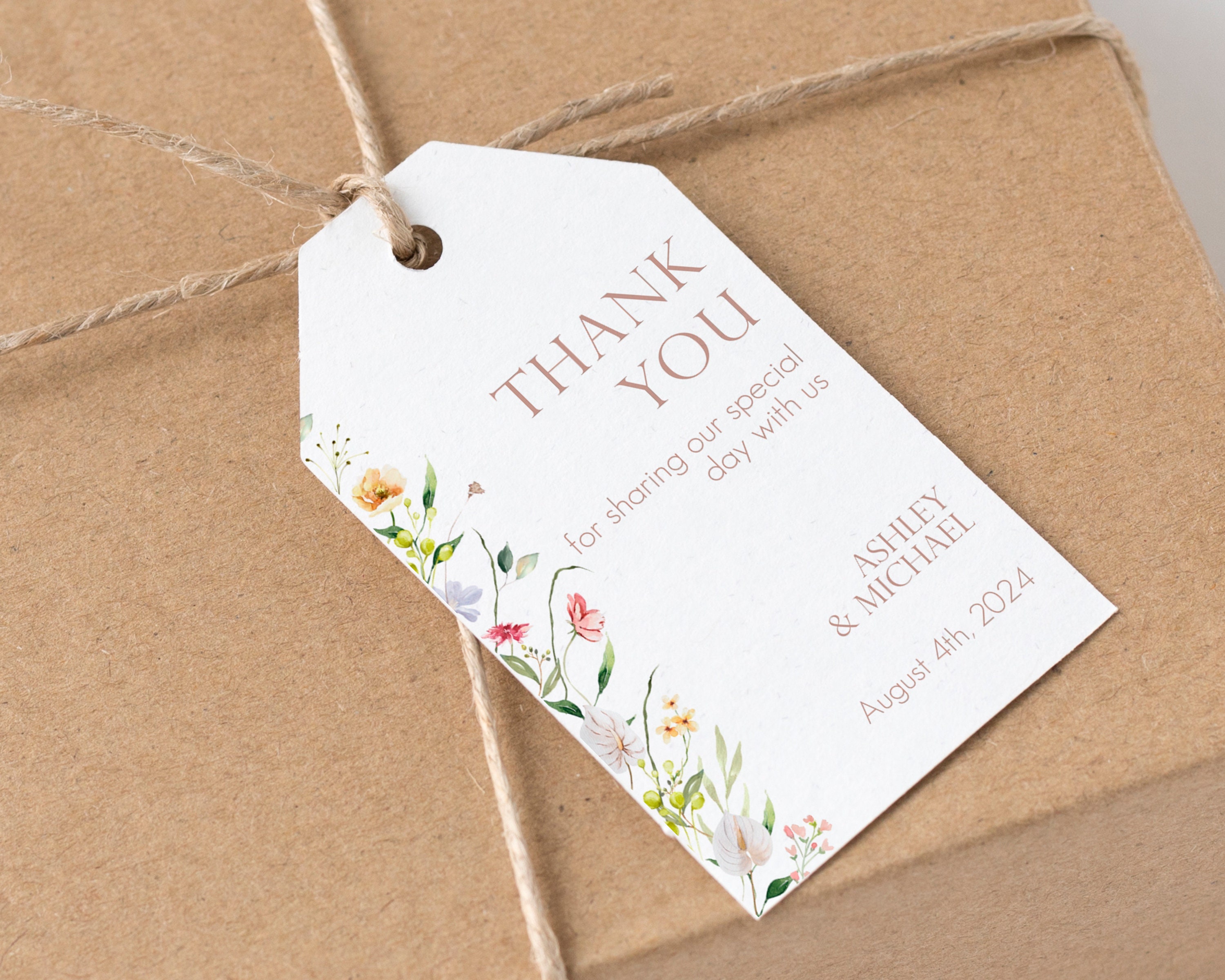Gift Tag Editable Template Thank You Tag Template Printable - Etsy