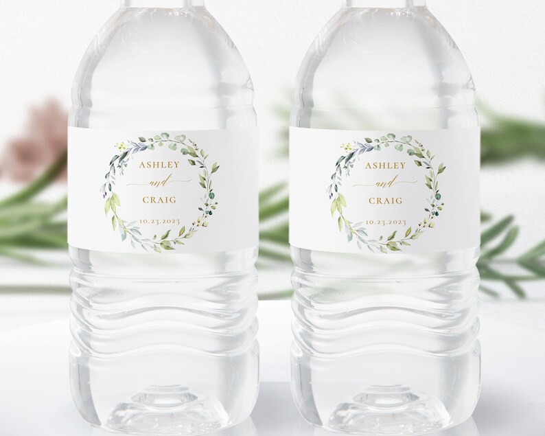 Water Bottle Label Editable Template Printable Water Bottle - Etsy