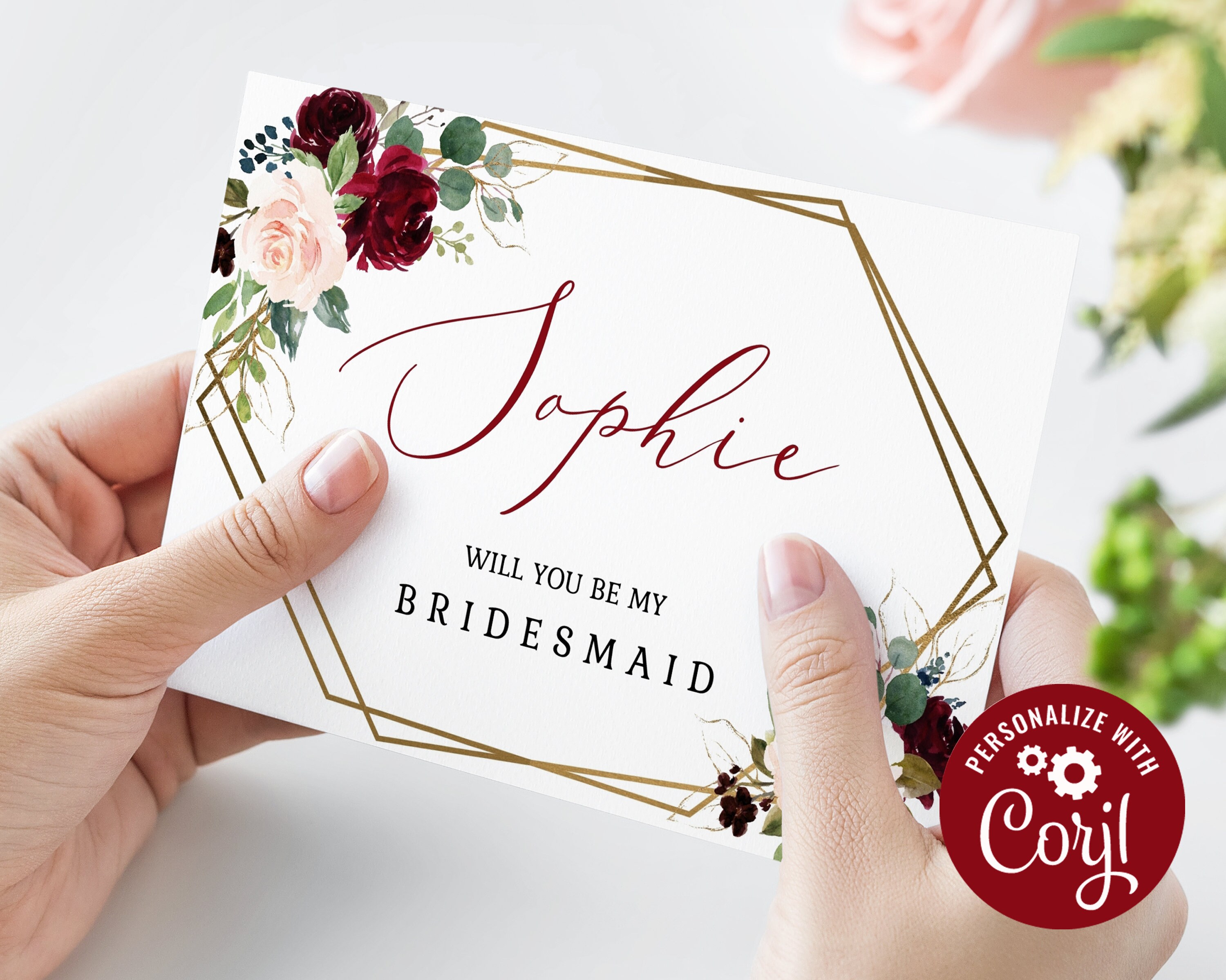 Will You Be My Bridesmaid Editable Template Printable | Etsy