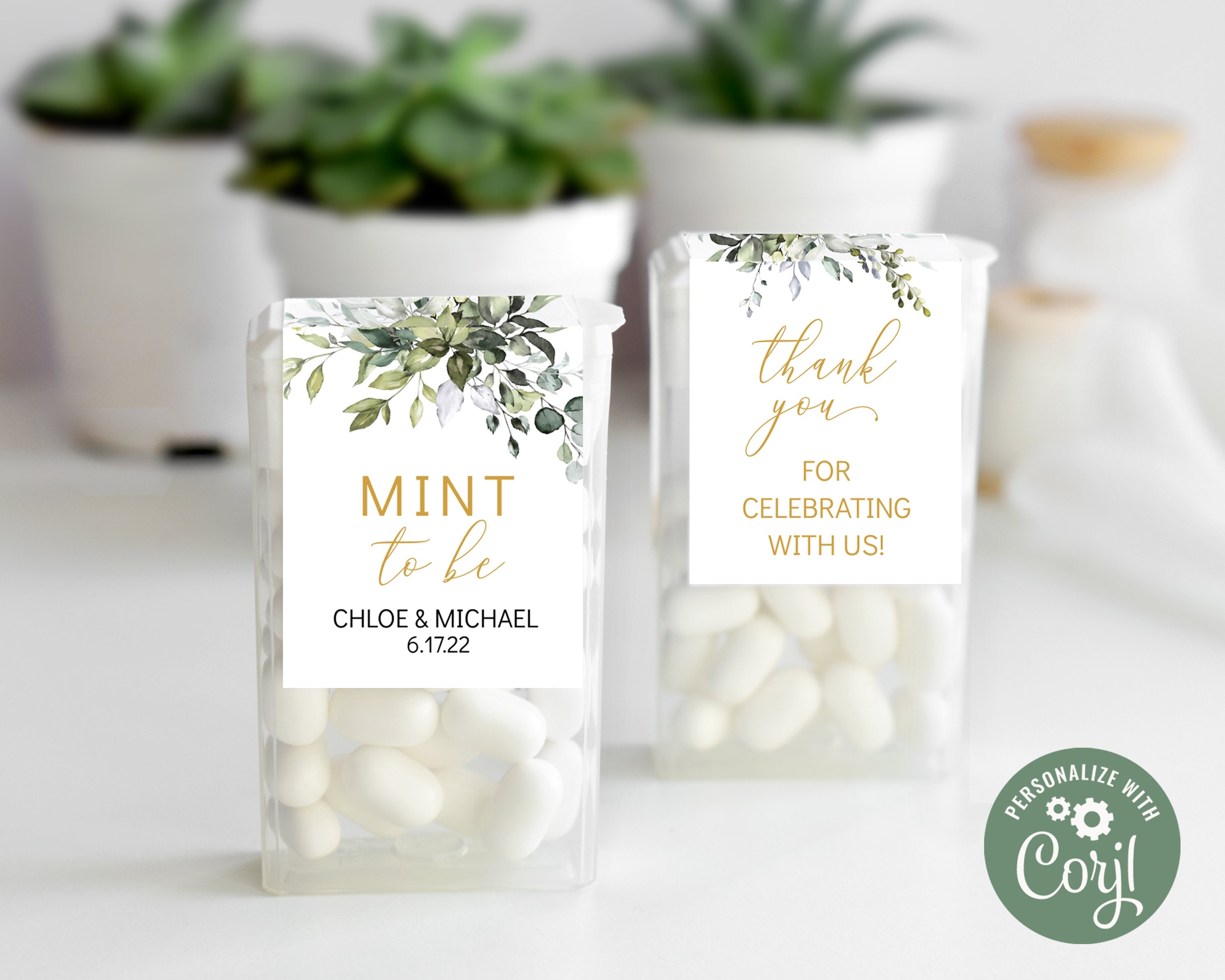 Mint to Be Label Template Editable Tic Tac Wraparound - Etsy Canada