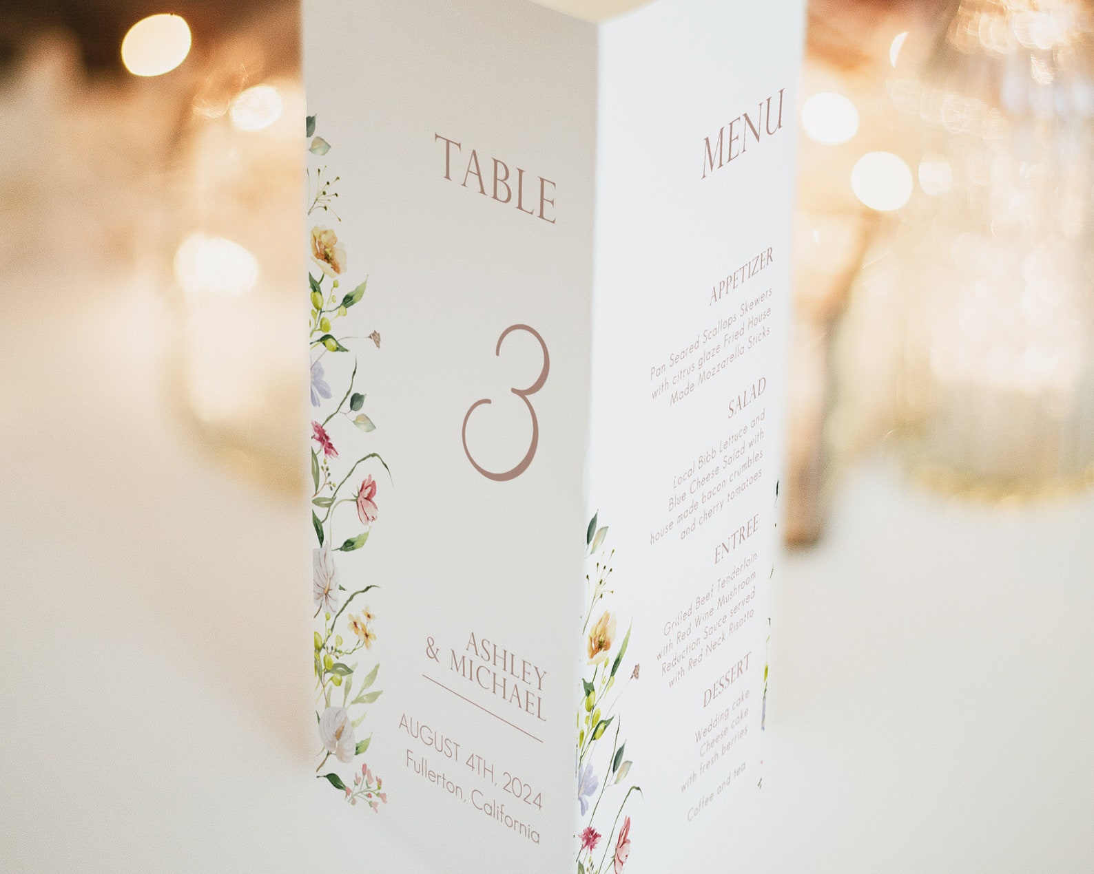 Trifold Table Stand Template Modern Tri-fold Table Number | Etsy