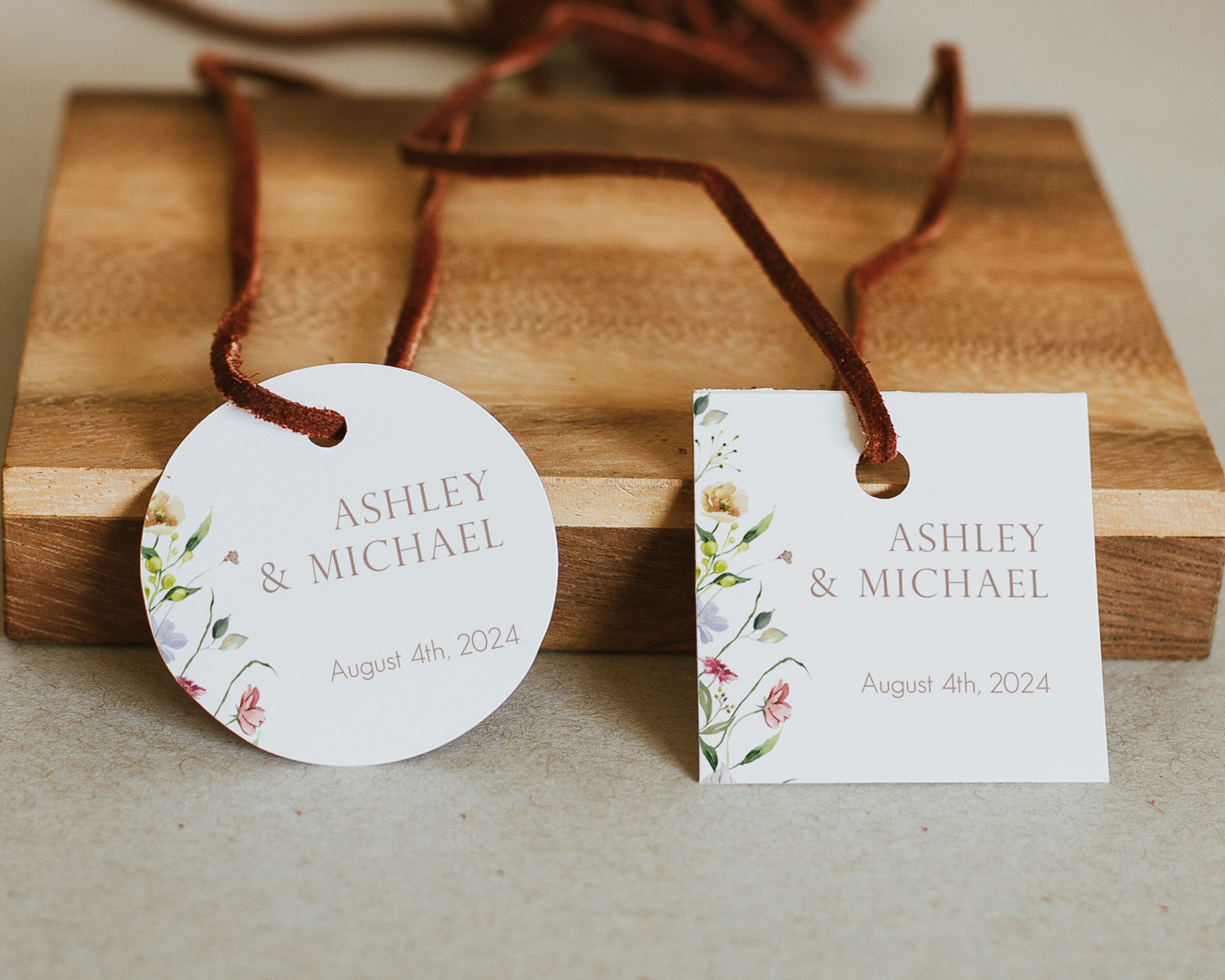 Round Favor Tag Template Modern Minimalist Round Favor Tag - Etsy