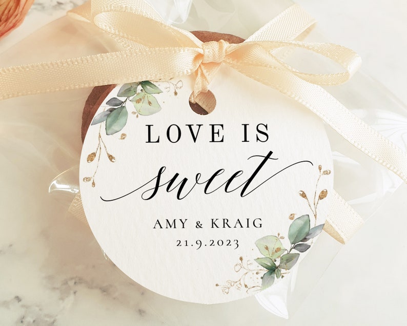 Round Favor Tag Template Greenery Round Favor Tag Template - Etsy