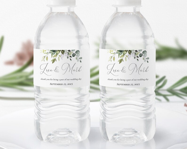 Water Bottle Label Editable Template Printable Water Bottle - Etsy
