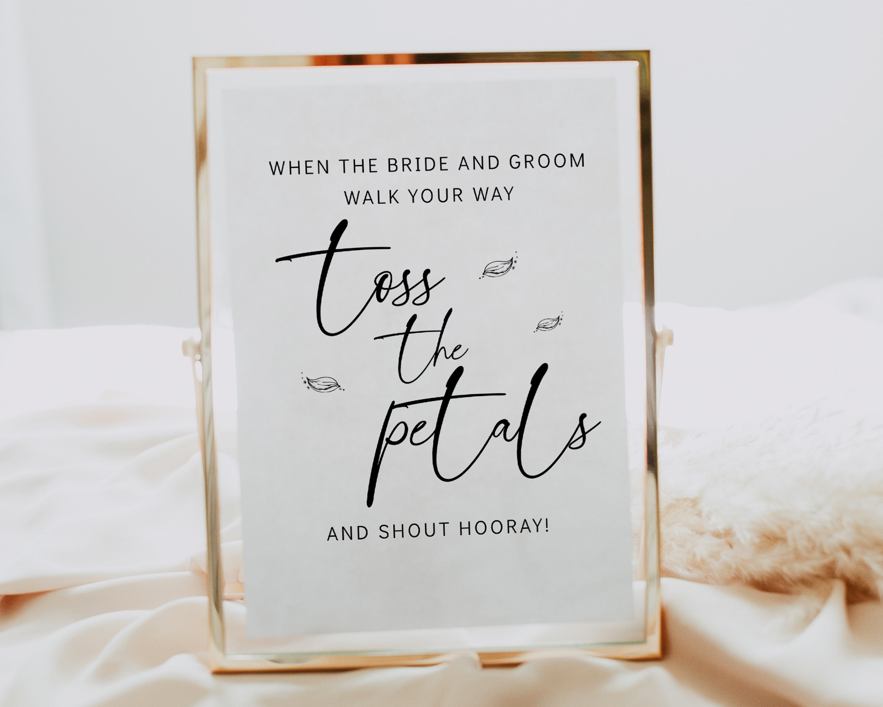 Petal Toss Wedding Sign Flower Petal Toss Sign Modern - Etsy