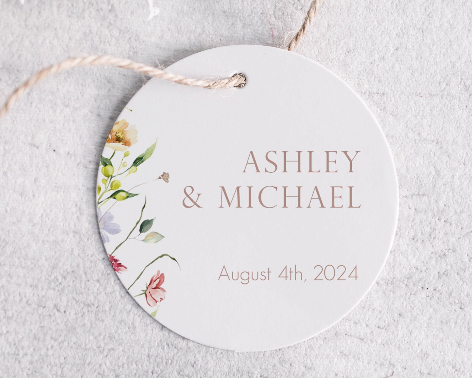 Round Favor Tag Template Modern Minimalist Round Favor Tag - Etsy