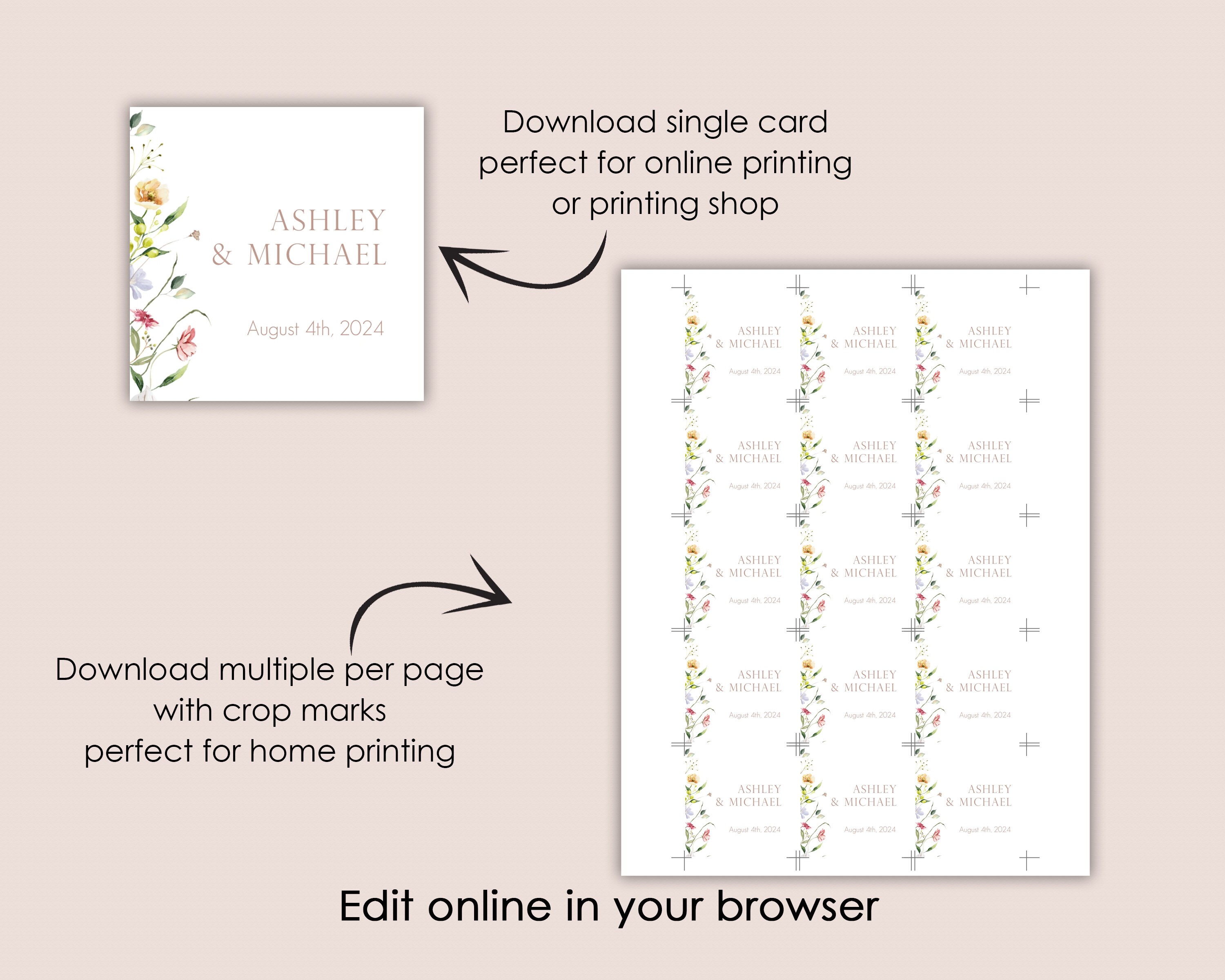 Round Favor Tag Template Modern Minimalist Round Favor Tag - Etsy