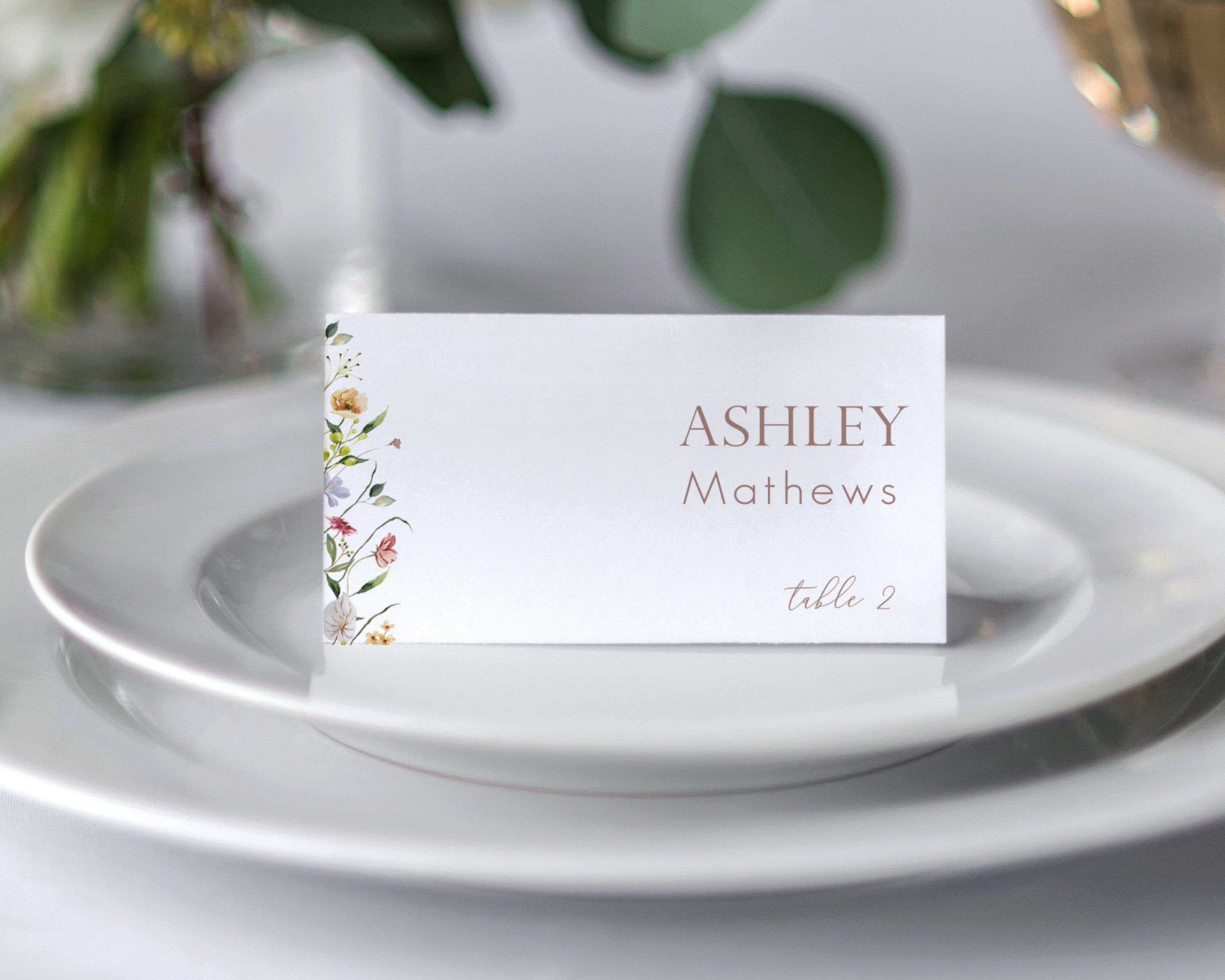 Place Card Editable Template Modern Minimalist Place Card - Etsy