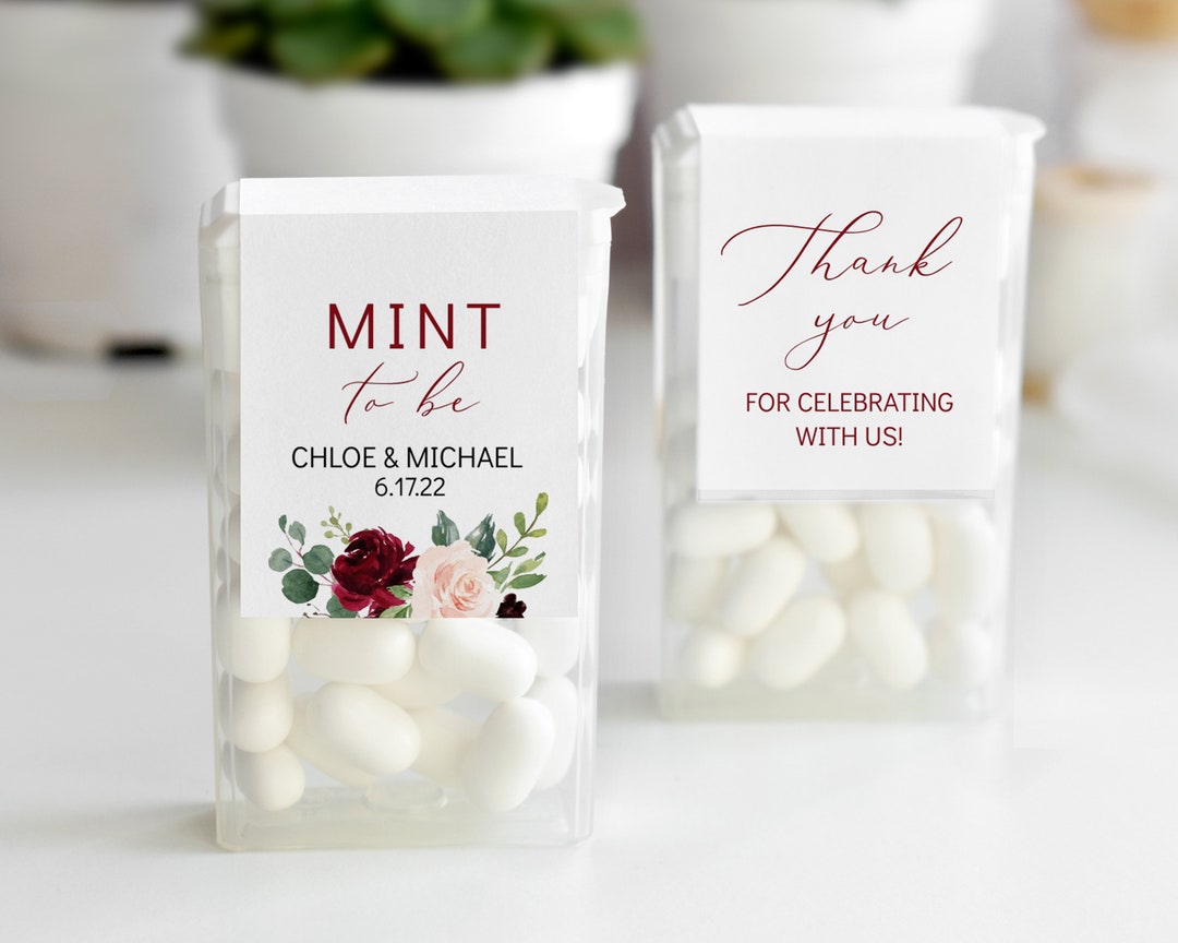 Mint to Be Label Template, Editable Tic Tac Wraparound, Editable Mint ...