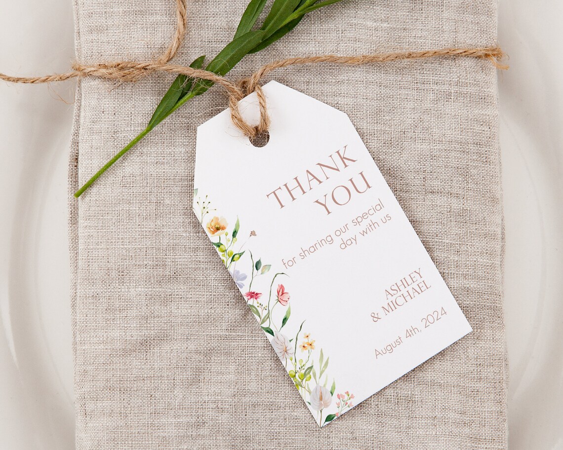 Gift Tag Editable Template Thank You Tag Template Printable - Etsy
