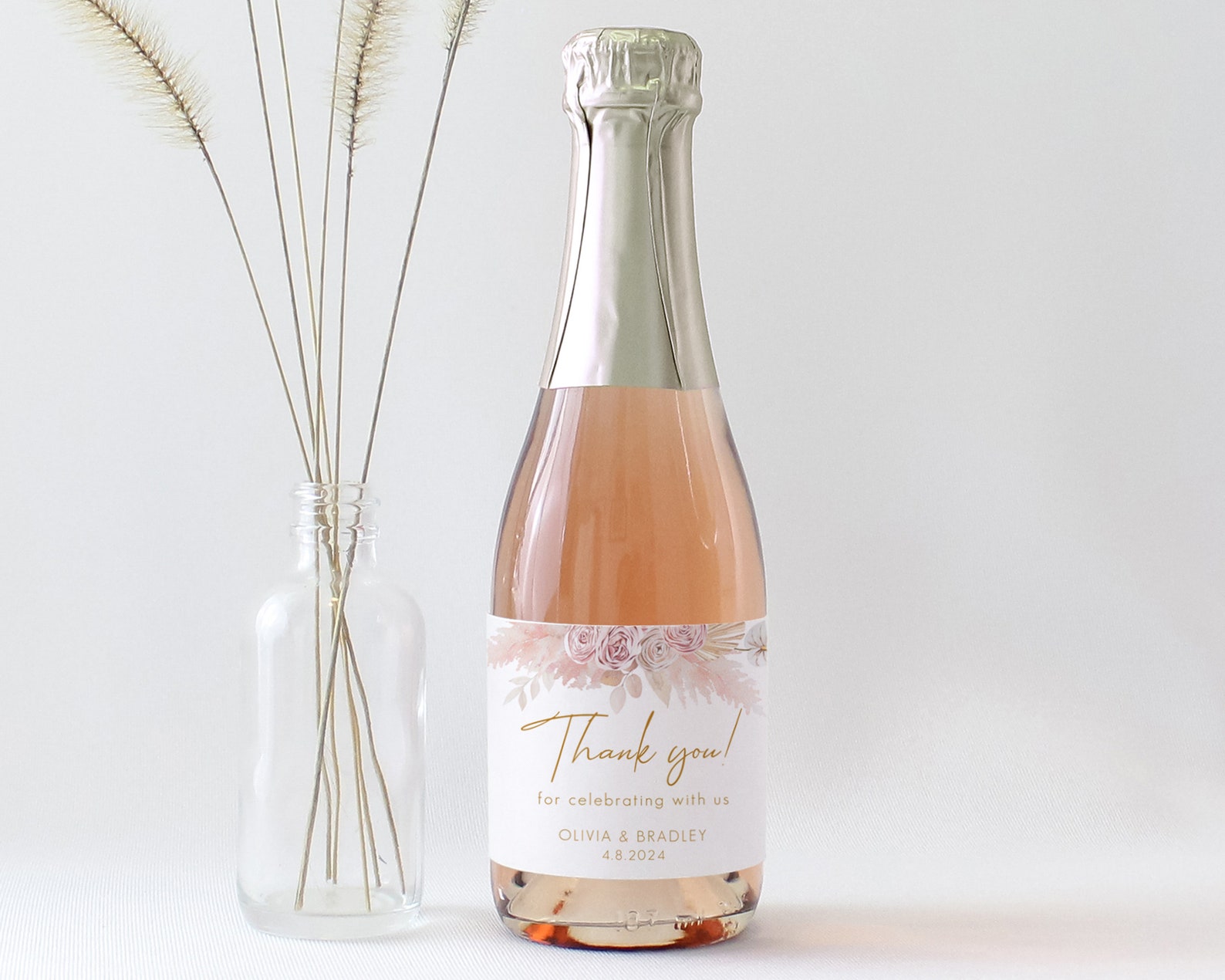 Mini Champagne Label Template Printable Mini Wine Bottle | Etsy