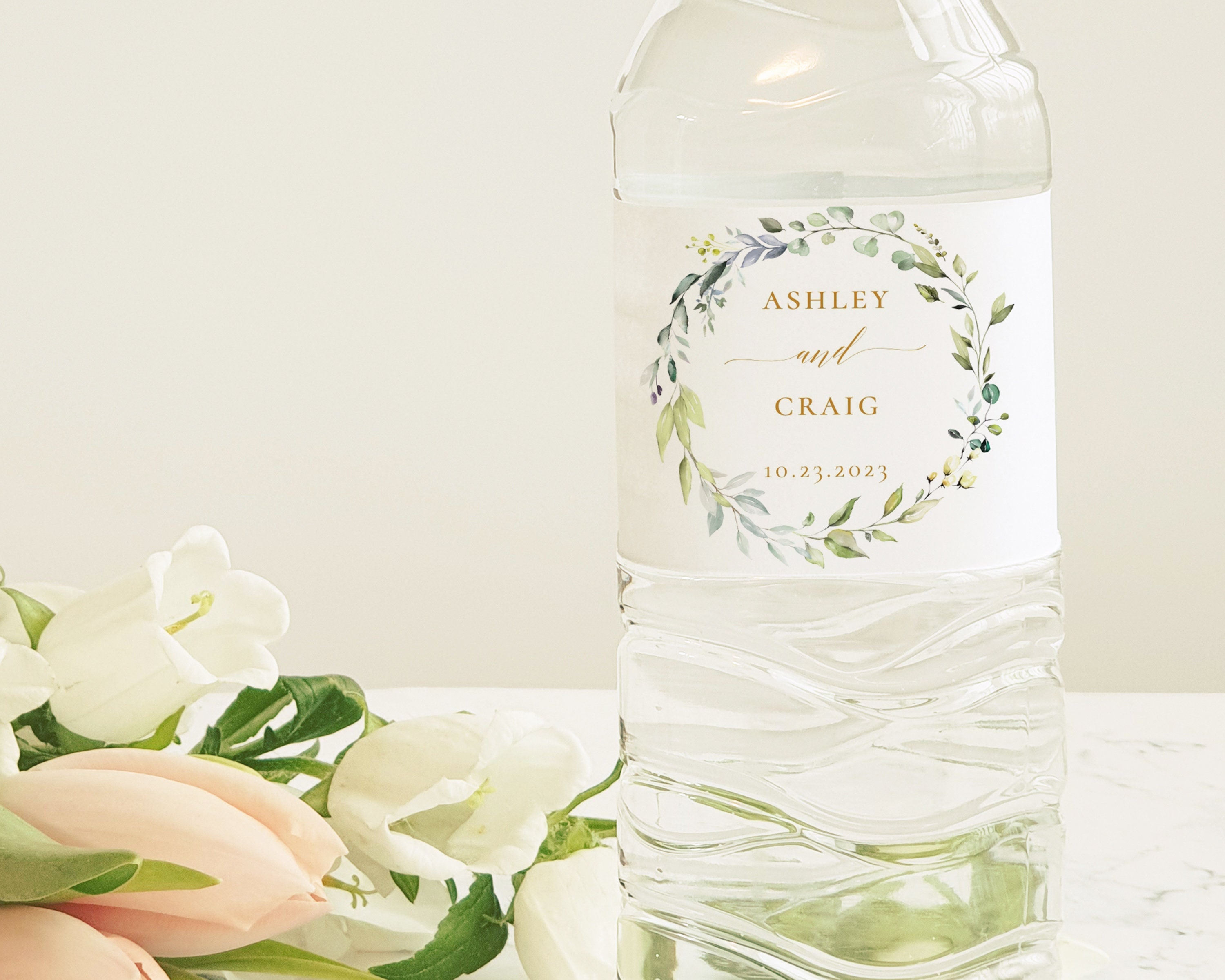 Water Bottle Label Editable Template, Printable Water Bottle Label ...