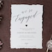 We're Engaged Editable Template, Minimalist Elegant Engagement Party ...