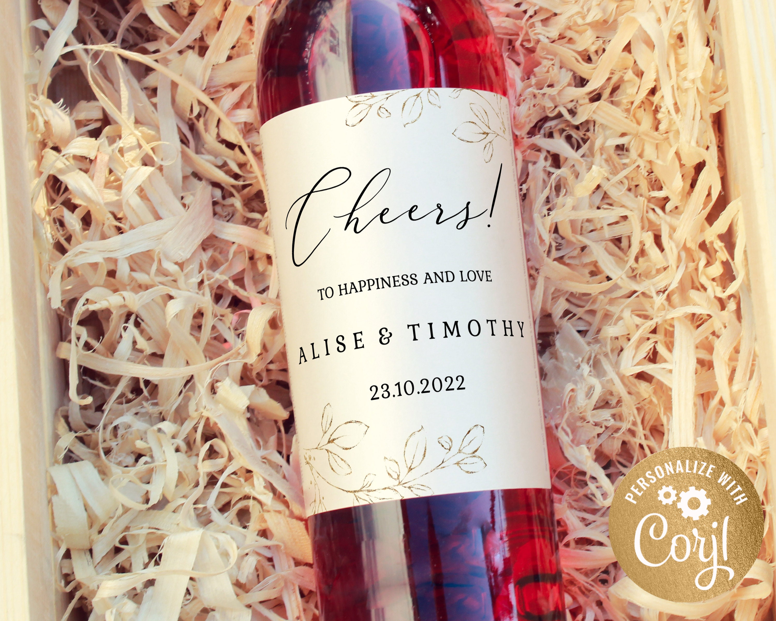 Wine Label Template Wine Bottle Labels Editable Wine Label - Etsy