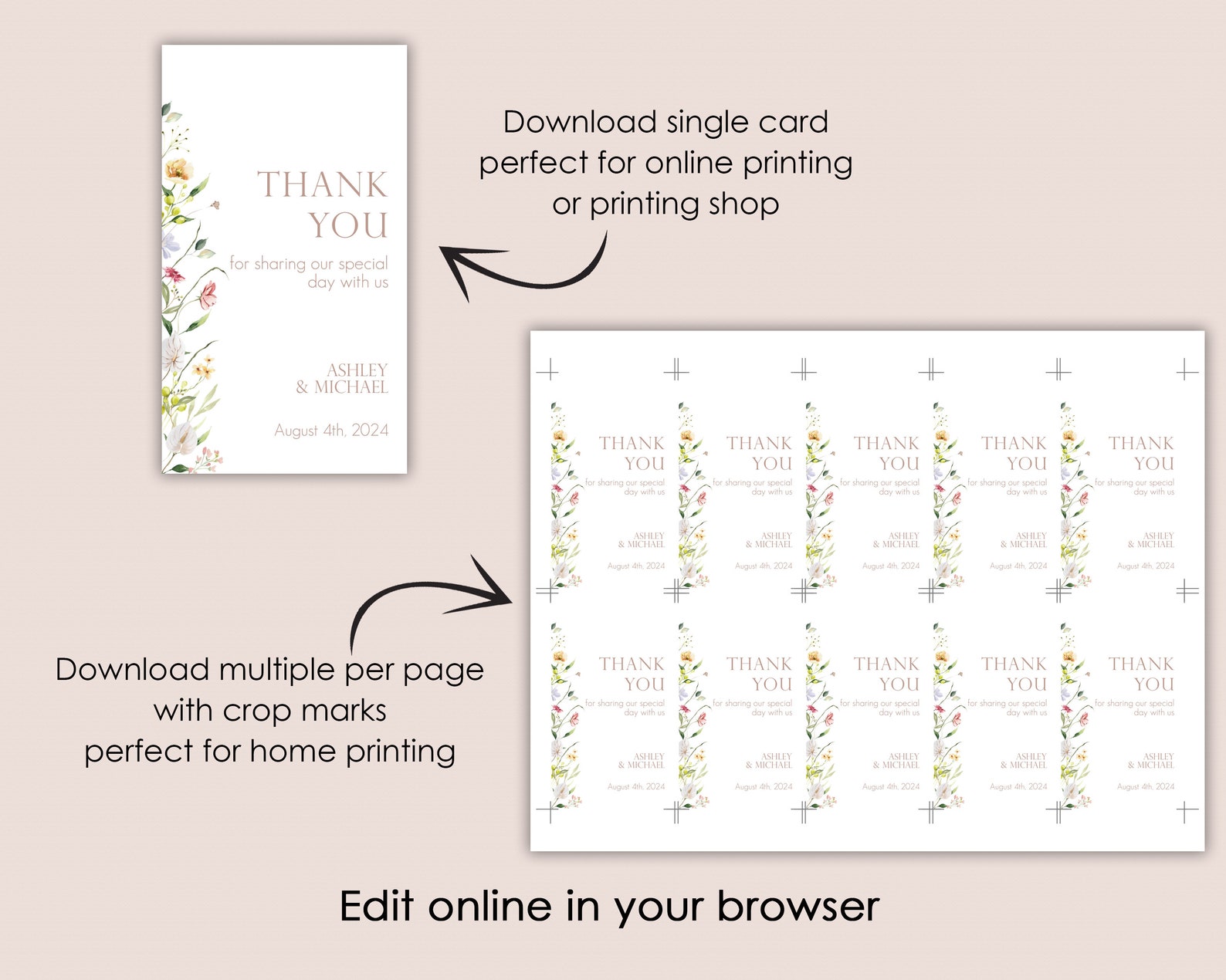 Gift Tag Editable Template Thank You Tag Template Printable - Etsy