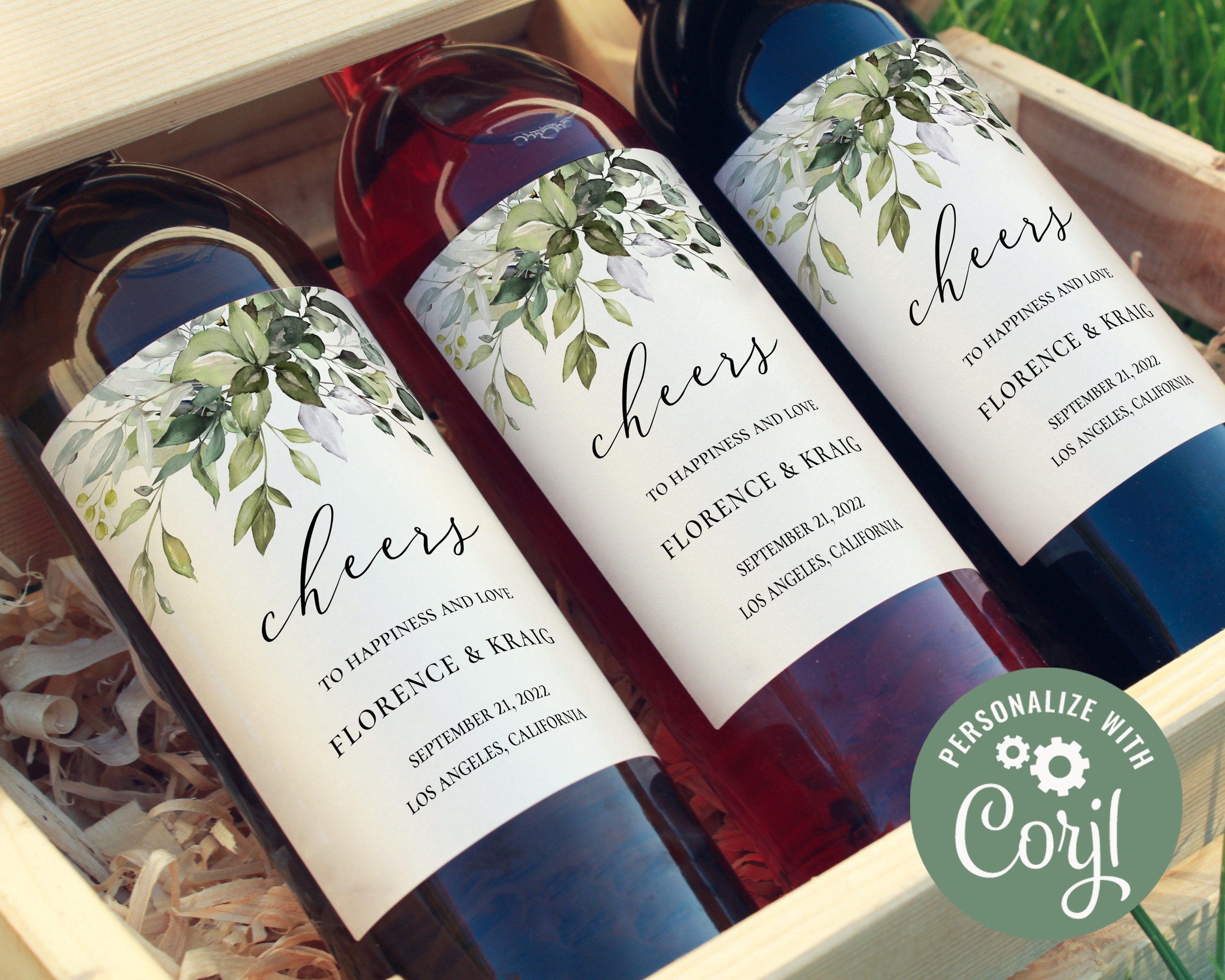 Wine Label Template Editable Wine Label DIY Wine Bottle | Etsy Canada