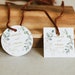 Round Favor Tag Template, Greenery Round Favor Tag Template, Editable ...