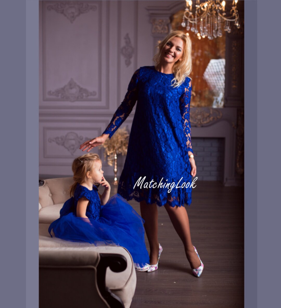 Royal Blue Mommy and Me Dress, Like Mother Like Daughter Dress ...
