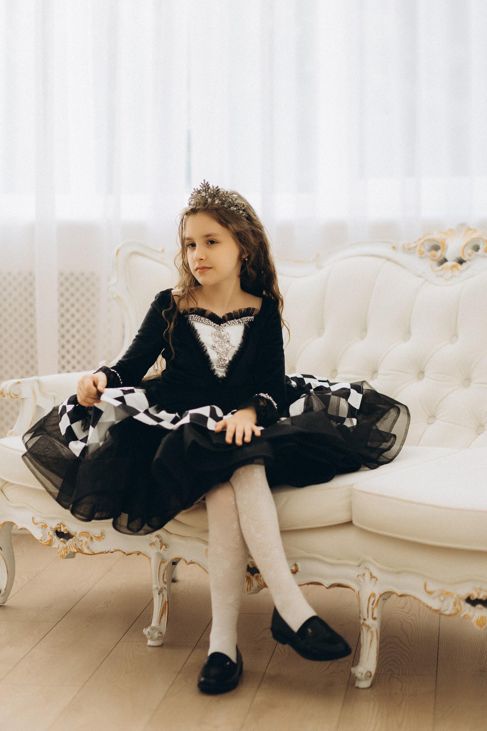 Black Chess Princess Costume: Velvet Bodice, Tutu Skirt - Etsy