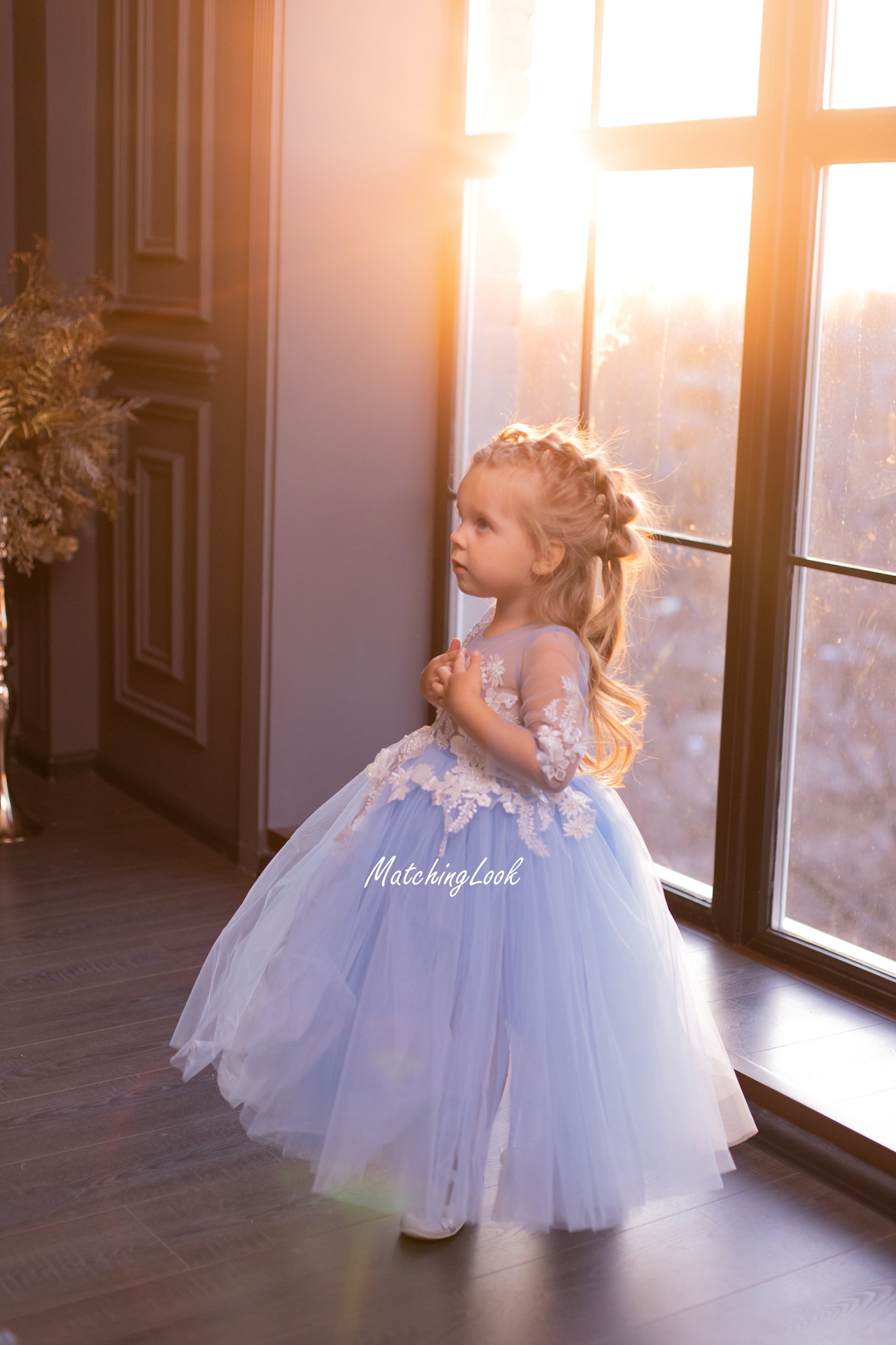 Dusty Blue Mommy and Me Maternity Dress Maternity Ball Gown - Etsy