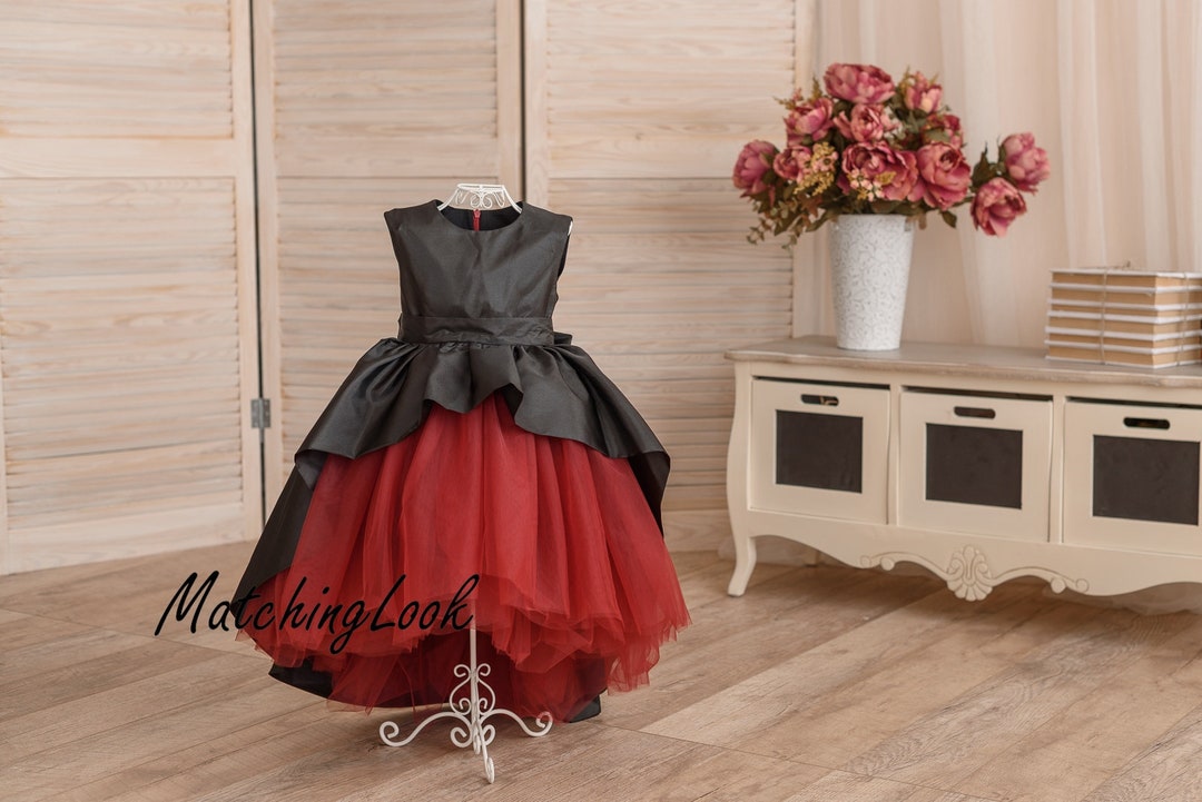 Girls Red Vampire Costume, Halloween Kid Costume, Gothic Princess Style ...