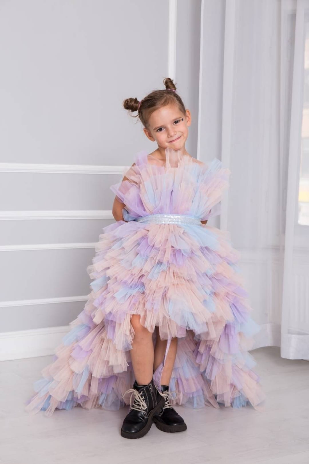 Girls High Low Dress, Pageant Dresses for Girls, Ombre Unicorn Dress ...